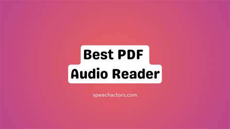 Top 5 Best Pdf Audio Reader Blog Speechactors