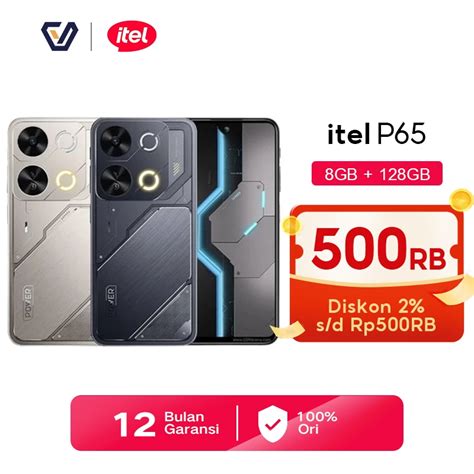 Jual Official Itel P Ram Gb Cyber Design With Sleek Ring Light Hz Punch