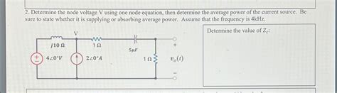 Solved Determine The Node Voltage V ﻿using One Node