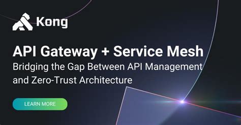Api Gateway And Service Mesh Bridging The Gap Between Api Management And Zero Trust Kong Inc