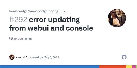 Error Updating From Webui And Console · Issue 292 · Homebridge