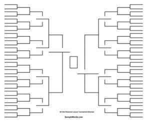 Free Printable 64 Team Tournament Bracket
