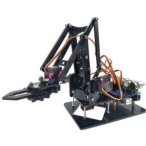 DIY Acrylic Robot Arm Robot Claw Arduino Kit DOF Toys Mechanical Grab Manipulator High Tech Toys