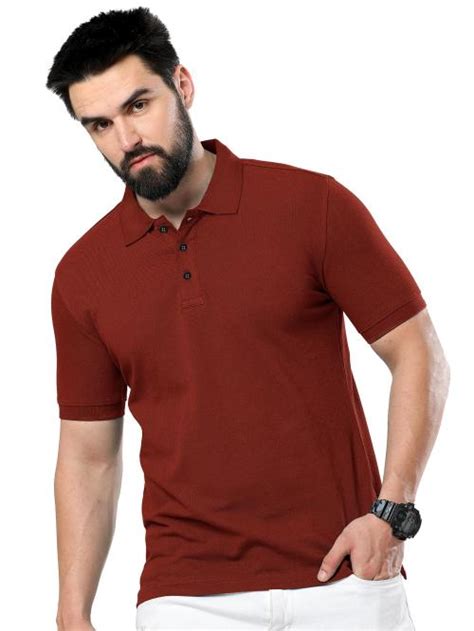 Buy Lazychunks Men And Women Maroon Solid Polo T Shirts Online At Best Prices In India Jiomart