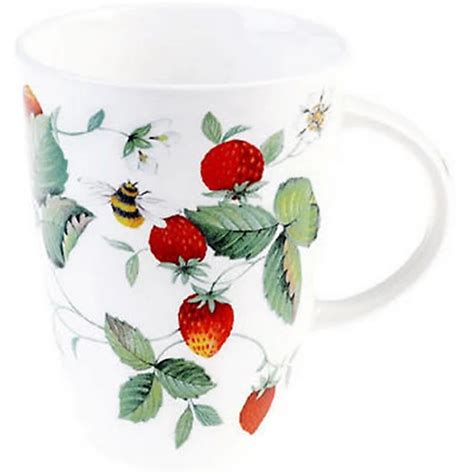 Roy Kirkham Louise Mug Alpine Strawberry Set Of 6 Bone China Ceramic