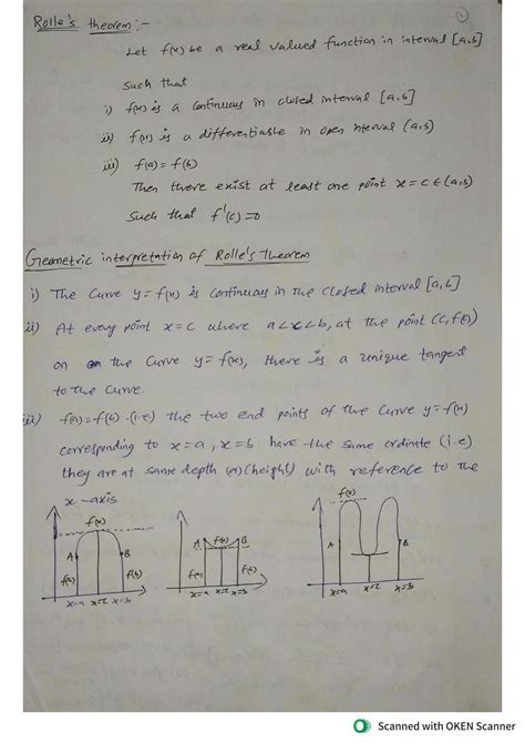 SOLUTION Calculus Mean Value Theorems Studypool