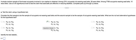 [solved] b find test statistic c find p value final concl