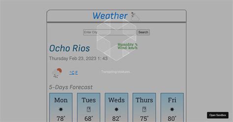 Weather App Codesandbox