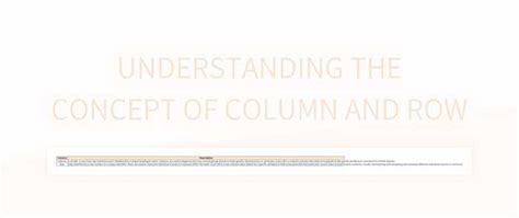 Demystifying Column And Row Concepts Excel Template Free Download Pikbest