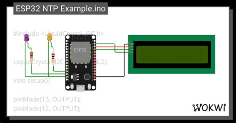 ESP32 NTP Example Ino Wokwi ESP32 STM32 Arduino Simulator