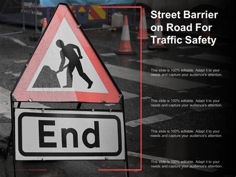 Street Barrier On Road For Traffic Safety Ppt Powerpoint Presentation