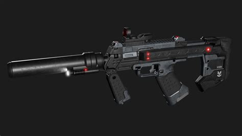 Artstation Halo 3 Odst Smg Redesign By Wernissage 3d Model
