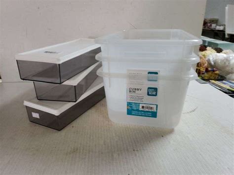 Cubby Bins Lidded Elongated Containers Trice Auctions
