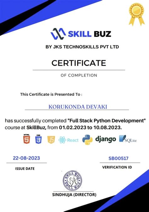 Completed Skill Buz Course On Python Devaki Korukonda Posted On The