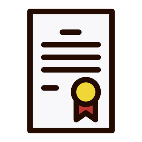 Certficate Octopocto Lineal Color Icon