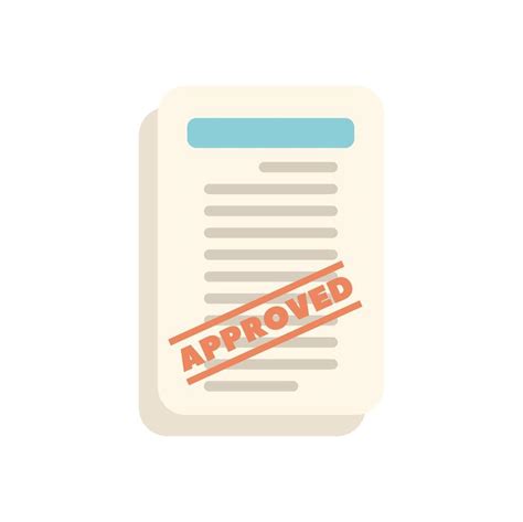Approved Document With Red Stamp Icon Showing Validation 51771665 Vector Art At Vecteezy