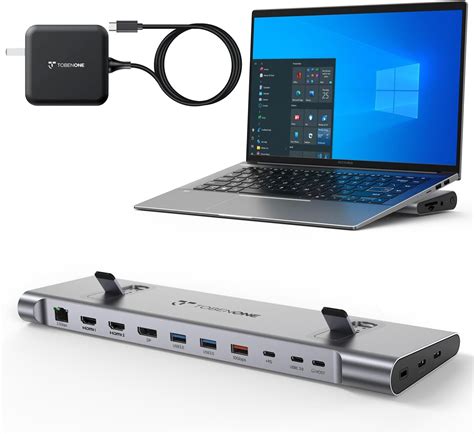 Tobenone Laptop Docking Station Dual Monitor 4k60hz With 2