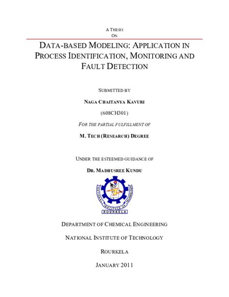 Pdf Data Based Modeling Application In Process Identification