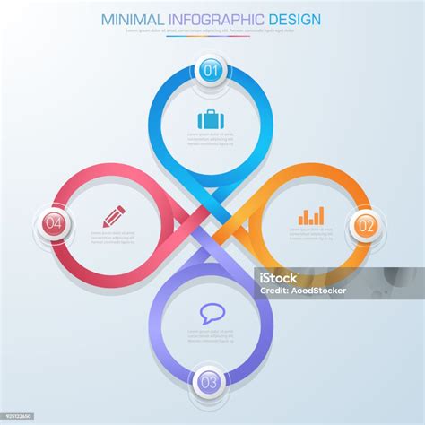 Infographic 요소 전체에서 비즈니스 아이콘 컬러 백그라운드 프로세스 또는 단계 및 옵션 워크플로 다이어그램 디자인 요소 Eps10 그림을 벡터 0명에 대한 스톡