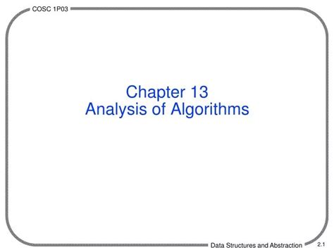 Ppt Chapter 13 Analysis Of Algorithms Powerpoint Presentation Free