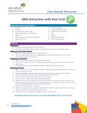 DNA Extraction With Kiwi Fruit Course Hero