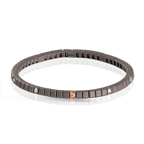 Gioielleria Granarelli Mano Jewels Bracciale Tennis Titanio E Diamanti