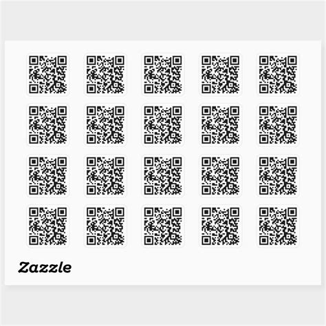 Custom Qr Code Template Square Sticker Zazzle Artofit
