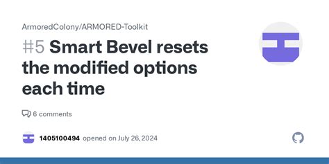 Smart Bevel Resets The Modified Options Each Time · Issue 5