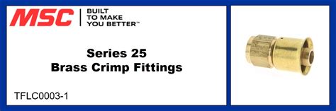 Series 25 Brass Crimp Fittings MSC