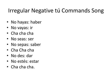 Ppt Negative Tú Commands Powerpoint Presentation Free Download Id 2051274