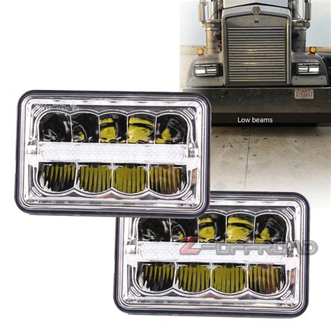 For Chevy Camaro Iroc Z 1982 1992 Headlamp Replacement 4x6 LED Headlight Work Lighting With Hi