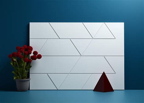 Premium AI Image Angular Simplicity A White Card On A Grey Background