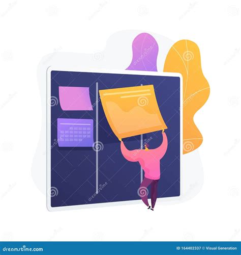 Kanban Board With To Do Lists Vector Concept Metaphor 164402337
