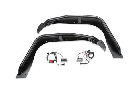 Fabtech Jeep Jljt Tube Fenders Fr Stl Pwdrcoat Blk Texture Xtreme 4wd