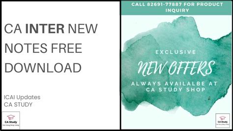 Ca Inter Notes Free Download January 2026