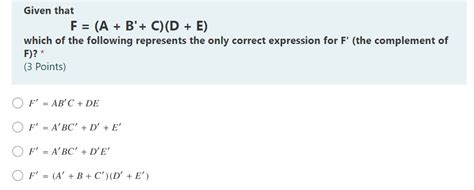 Solved Given That F A B C D E Which Of The Chegg Com