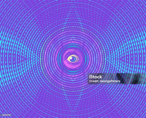 All Seeing Eye With Glitch Technique Stock Illustration Download Image Now Biometrics