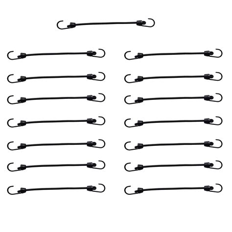Mini Bungee Cord With Hooks 15 Piece One Package