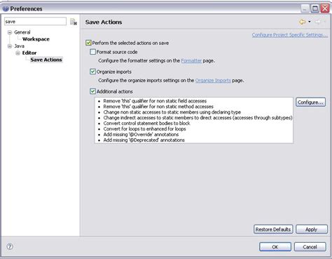 Eclipse Formatter E Save Action Handerson Frota