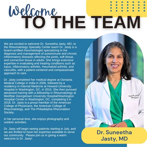 🌟 Exciting News Welcome Rheumatology Specialty Center Facebook