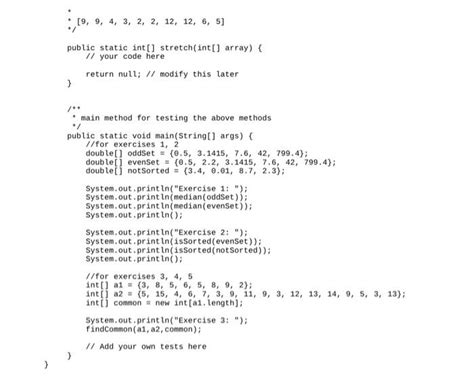 Solved γ∗ Exercise 1 Write A Method Called Median That