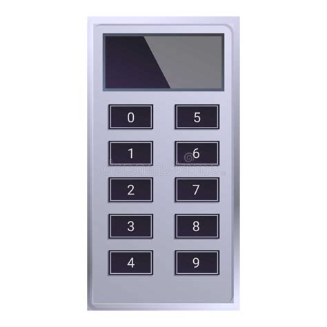 Modern Intercom System Showing A Blank Screen For Your Message Stock