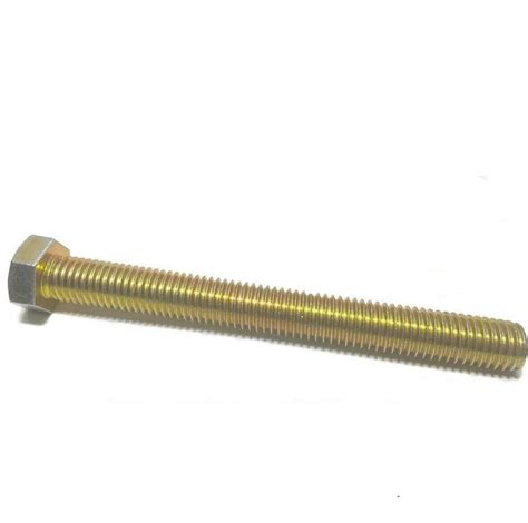 78 9 X 4 12 Hex Tap Bolt Yellow Zinc Grade 8 Cap Screw Full Thread
