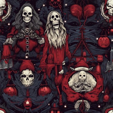 Premium Photo Horror Seamless Pattern Printable Digital Paper