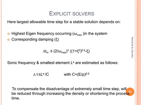 Finite Element Analysis In Metal Forming Processes Pptx Physics Science