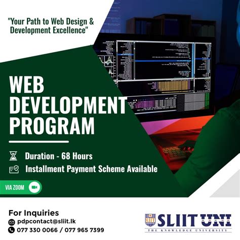 sliit professional development programmes on linkedin webdevelopment
