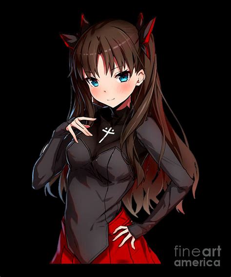 Mens Funny Fate Rin Stay Tohsaka Night Ts Music Fans Drawing By Anime Chipi Pixels