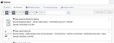 Workflow Filters Docmgt