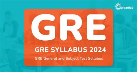 Gre Test Syllabus 2024 General And Subject Test Paper