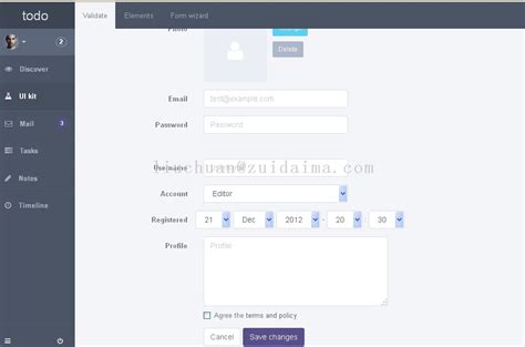 Bootstrap3开发漂亮后台管理系统模板源代码下载 代码 最代码